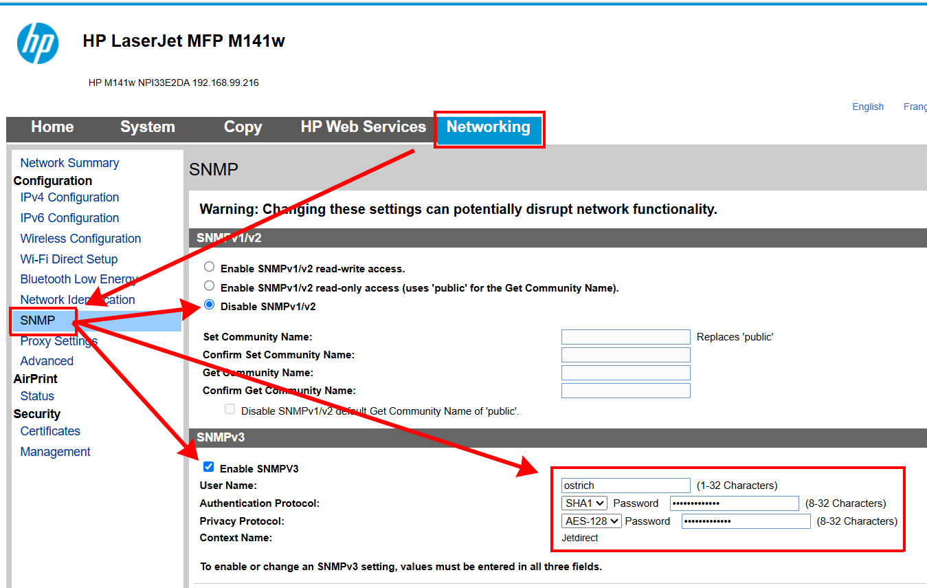 Monitoring HP LaserJet usage using SNMPv3 with Zabbix – Ostrich blog